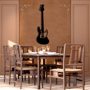 Metal Wall Decor, Metal Guitar Walll Decor, Music Wall Decor, Line Wall ...