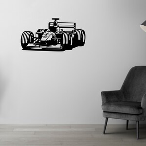Metal F1 Car Wall Decor, Metal F1 Garage Decor, Large Metal Wall Art ...