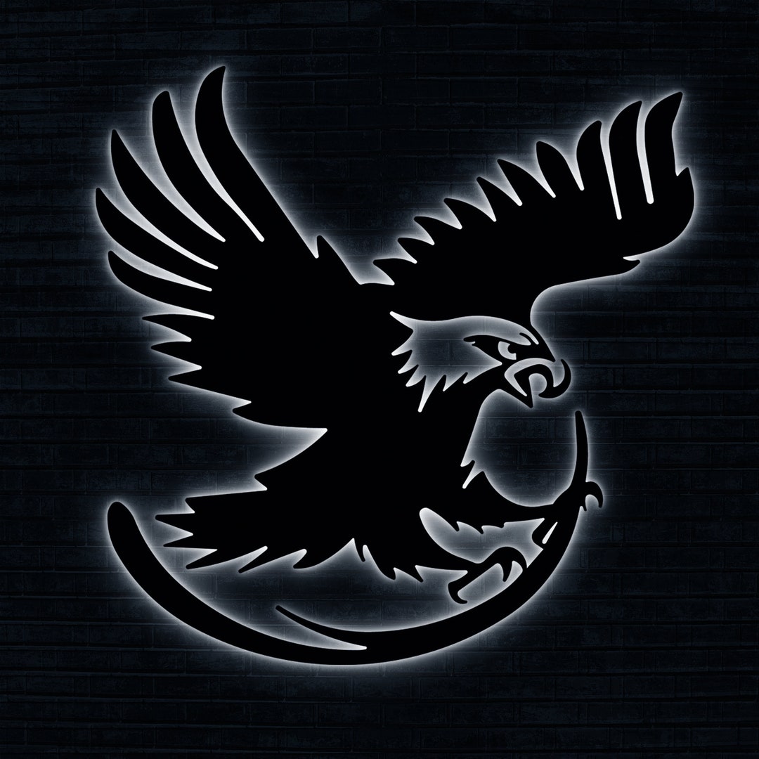 Metal Wall Decor, Led Eagle Wall Decor, RGB Eagle Home Decor, Line Wall ...