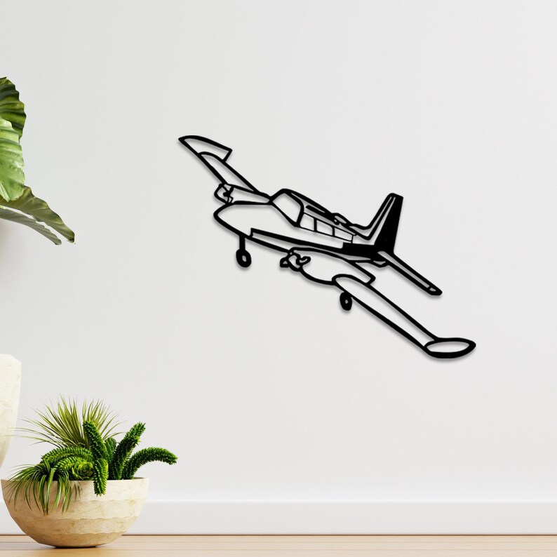 Airplane Metal Decor Minimalist Line Art Home Wall Art - Etsy