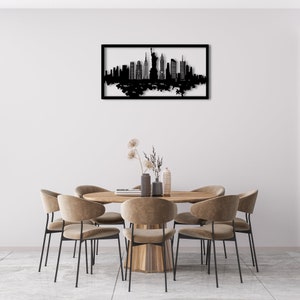 New York City Silhouette, New York City Metal Wall Decor, Minimalist ...