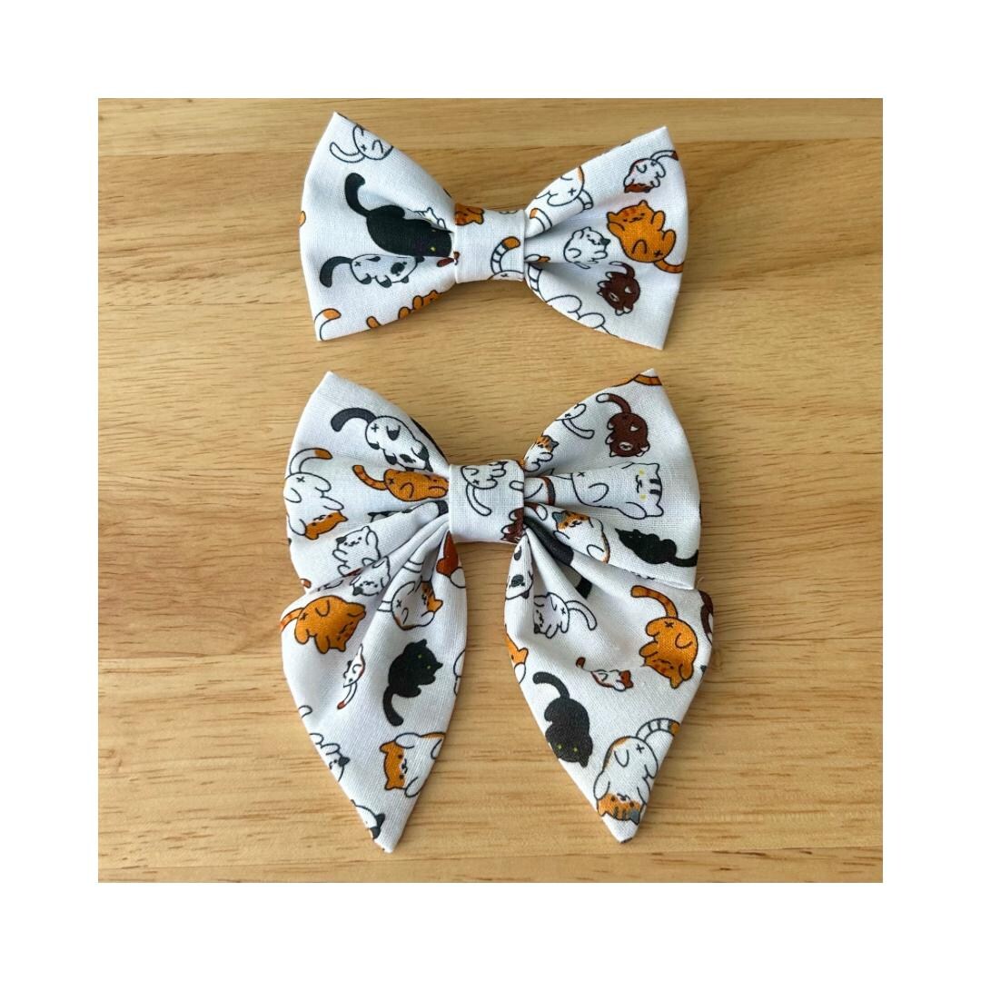 CATS Bow Tie and Sailor Bow for Cat & Dog | With Collar or Over Collar ...