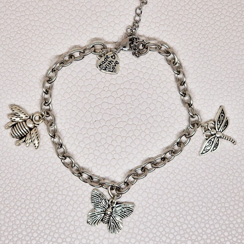 Outlander Inspired Bee Dragonfly and Butterfly Fixed Charm - Etsy