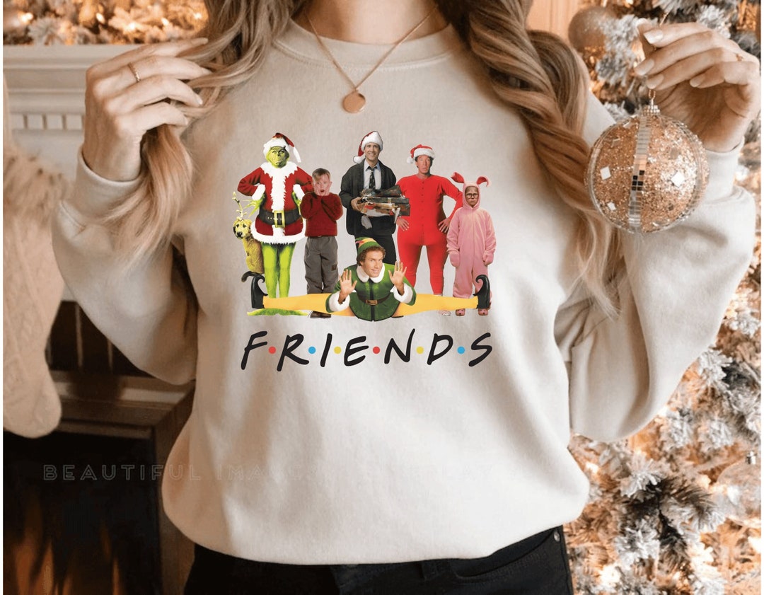 Christmas Friends Sweatshirt,christmas Movie Characters Sweater ...