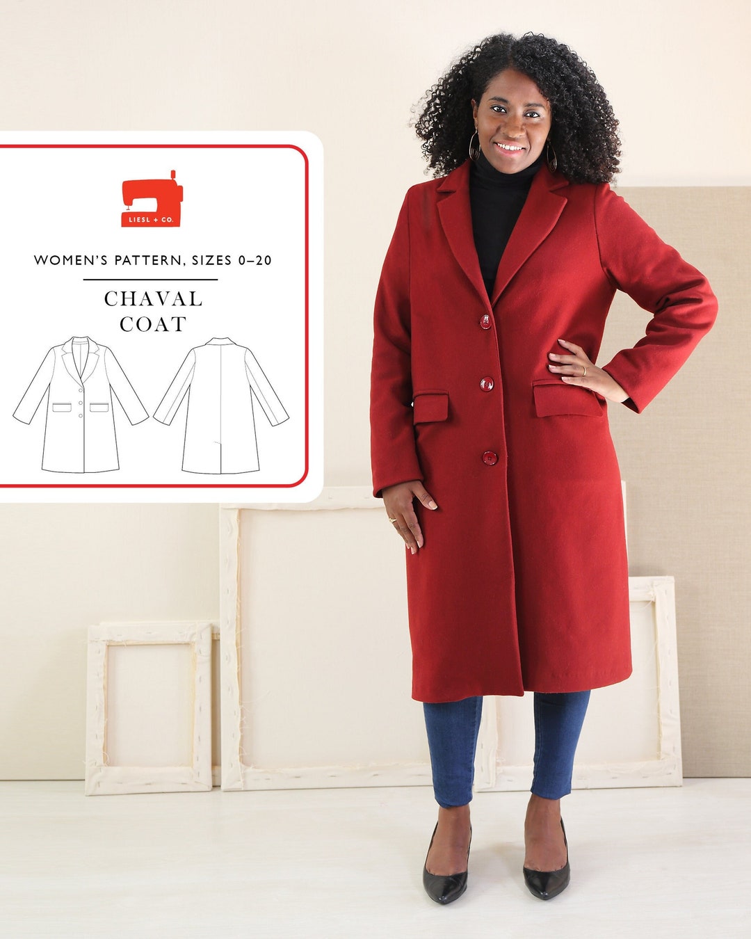 Digital Chaval Coat Sewing Pattern - Etsy