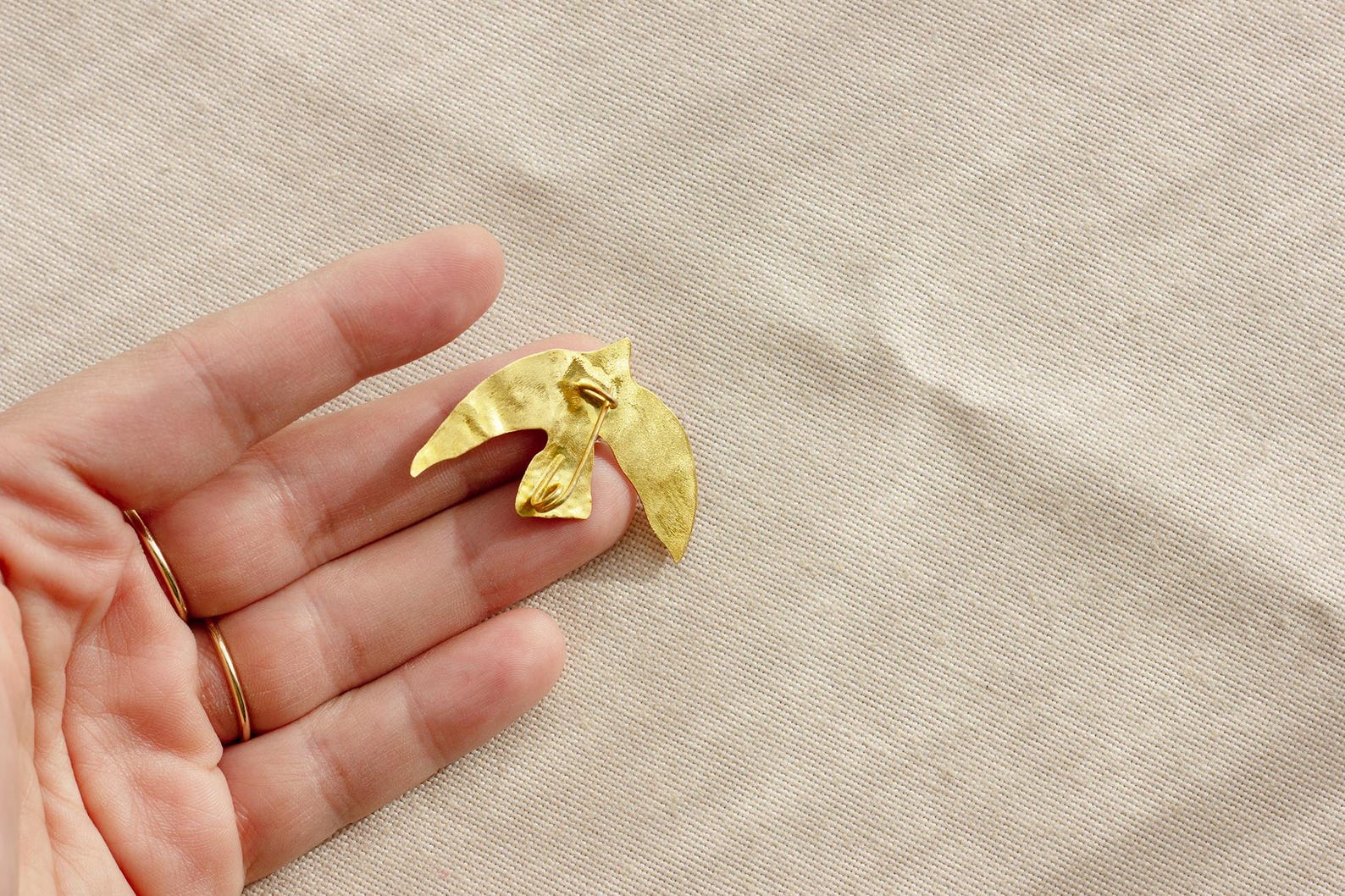 BIRD Brooch | Handcrafted 24 K Micron Gold Plated 925 Sterling Silver ...
