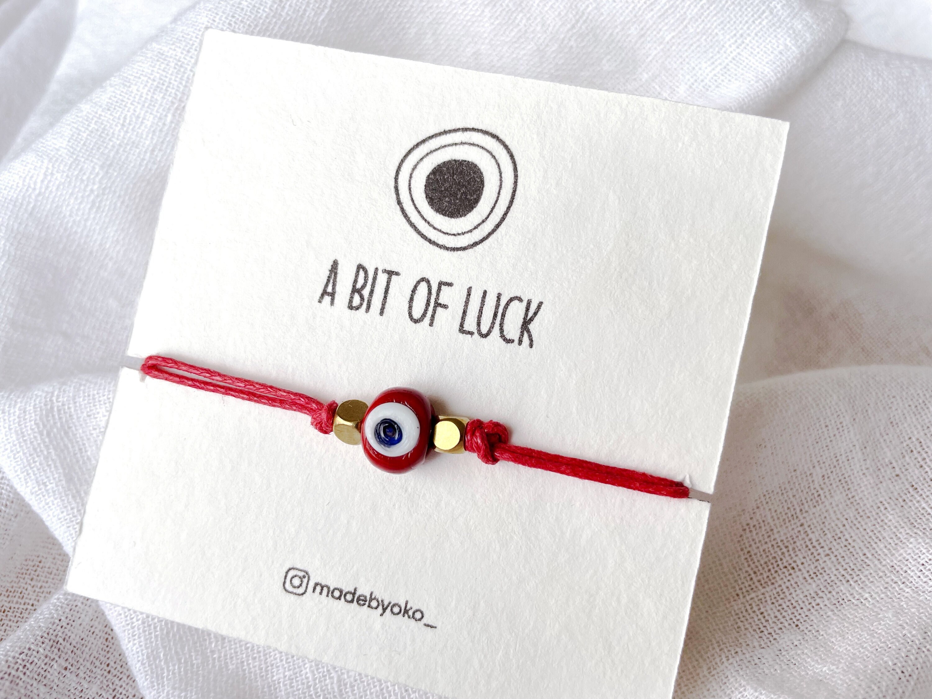 Tiny Red Evil Eye Bracelet | the Red String of Fate Evil Eye Jewellery ...