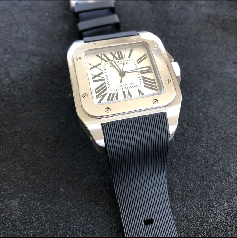 Cartier Santos Rubber Strap | Etsy