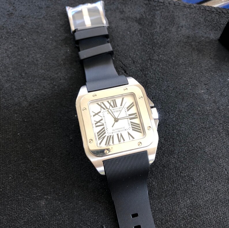 Cartier Santos Rubber Strap | Etsy