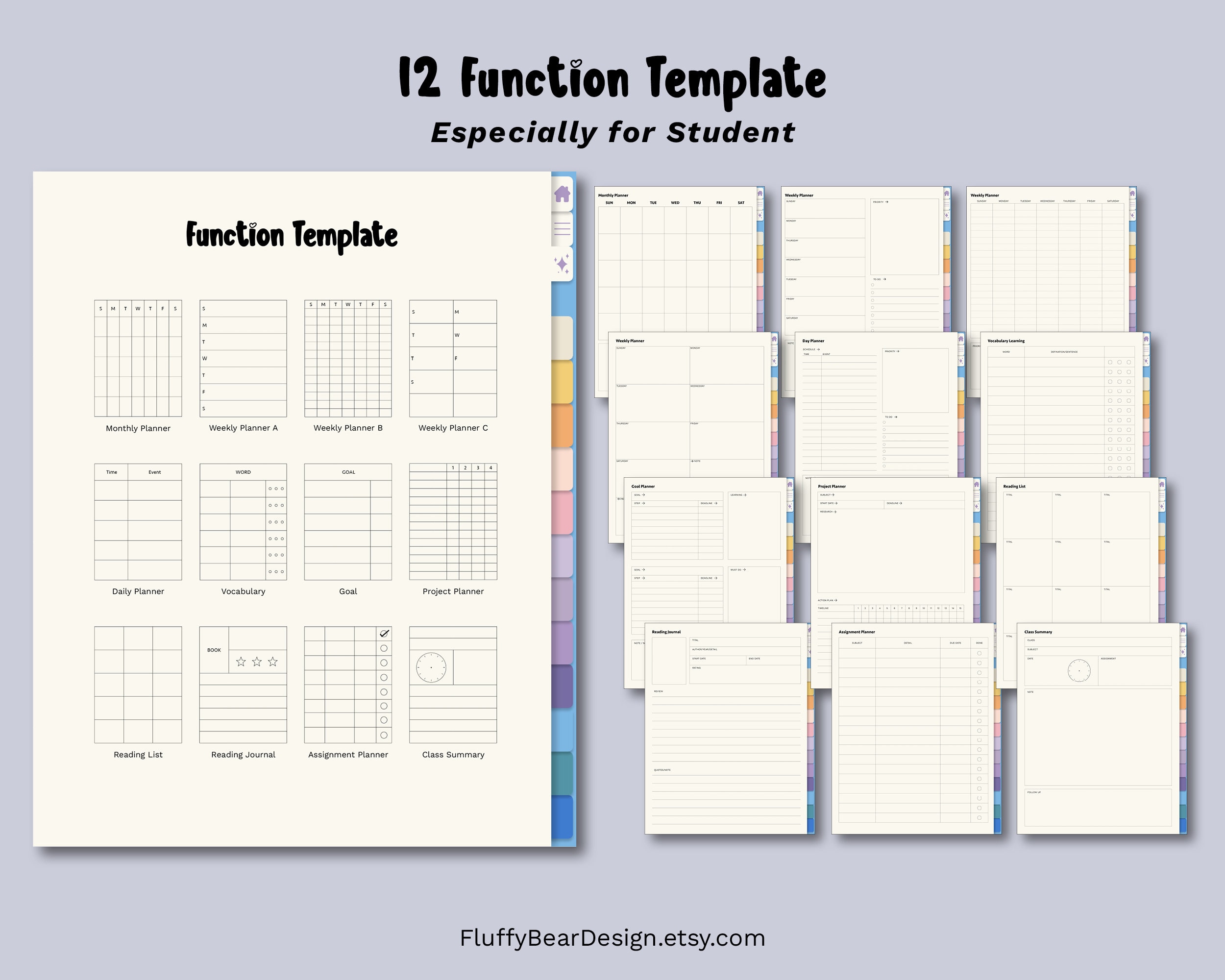 Kawaii Digital Goodnotes Notebook, Cute Digital Student Planner ...