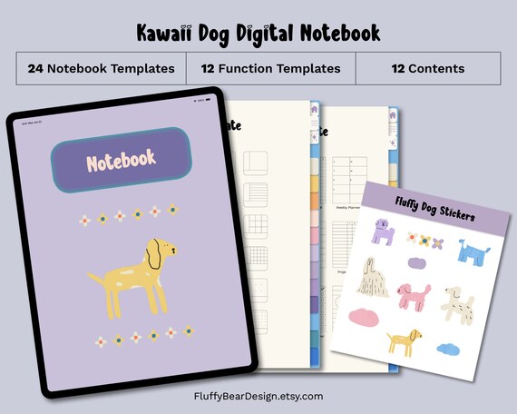 Kawaii Digital Goodnotes Notebook Cute Digital Student - Etsy