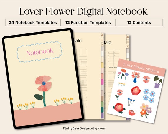 Cute Goodnotes Notebook Kawaii Digital Notebook Template - Etsy