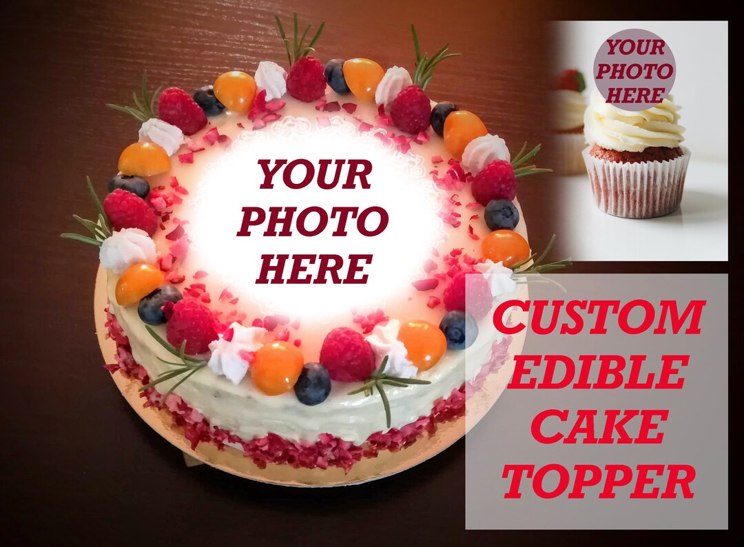 Custom Personalised Printed Edible Paper Photo Any Picture Cake Topper ...