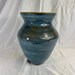 Large Blue Ceramic Vase - Etsy
