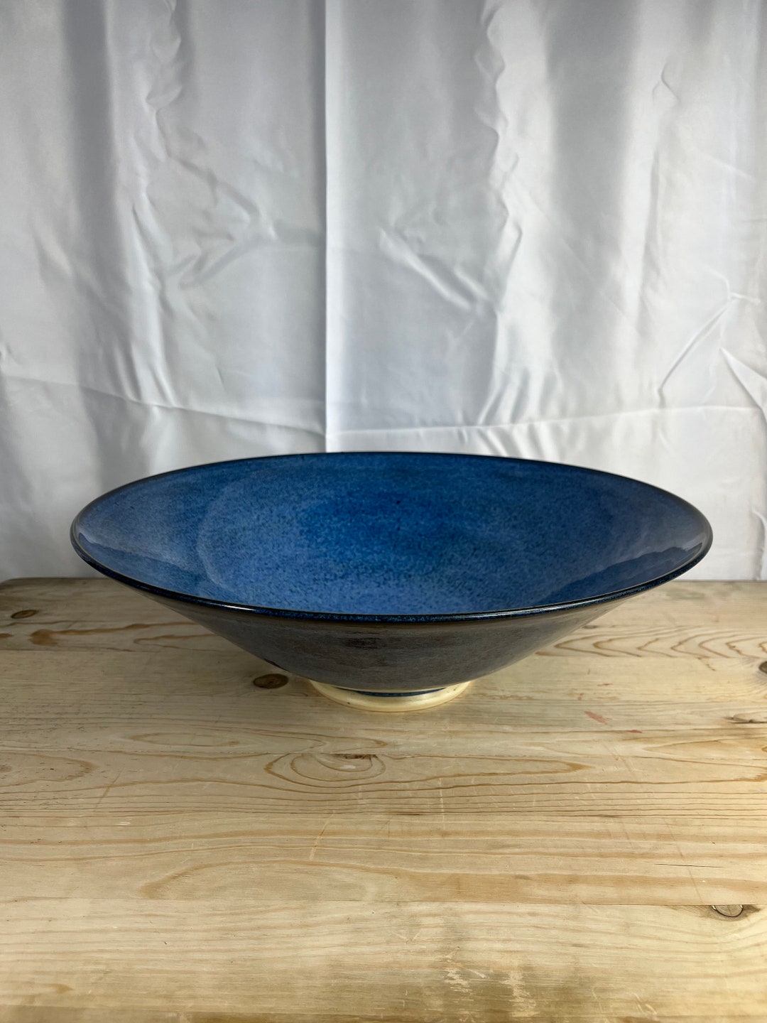 Large Blue Ceramic Bowl, Fruit Bowl, Pasta Bowl, Salad Bowl - Etsy