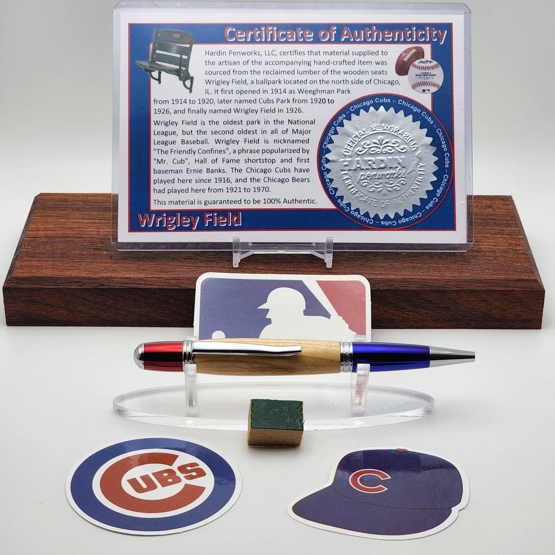 Chicago Cubs Pen | Wrigley Field Souvenir Pen | Wrigley Field Seat Pen ...