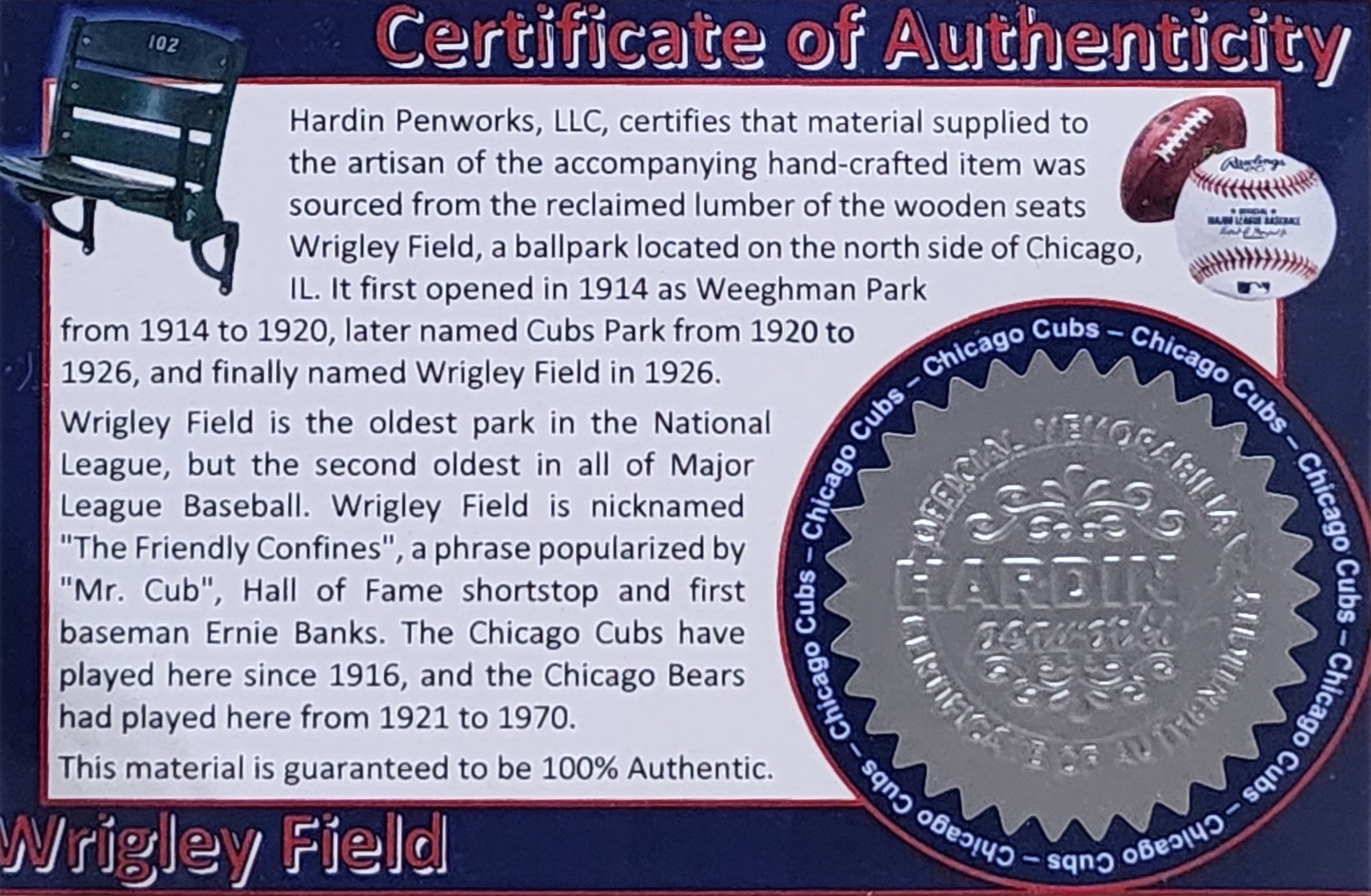 Chicago Cubs Pen Wrigley Field Souvenir Pen Wrigley Field - Etsy