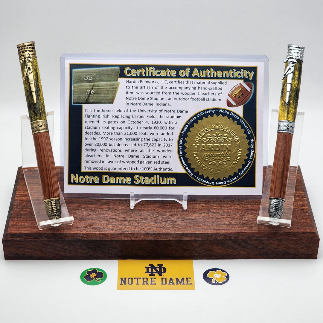 University of Notre Dame | Notre Dame Stadium Souvenir Football Pen Kit ...