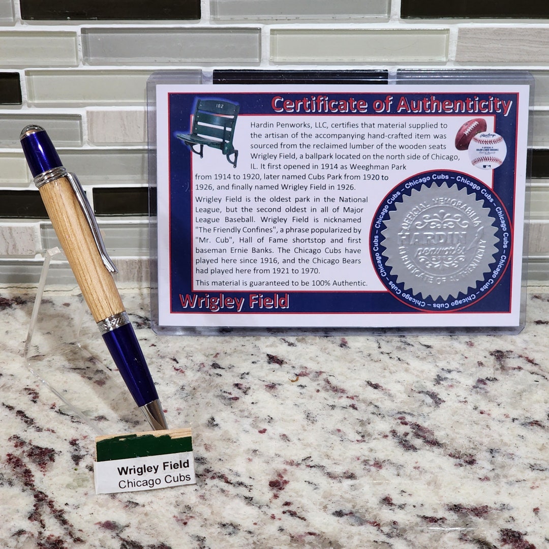 Chicago Cubs Pen Wrigley Field Souvenir Pen Wrigley Field - Etsy