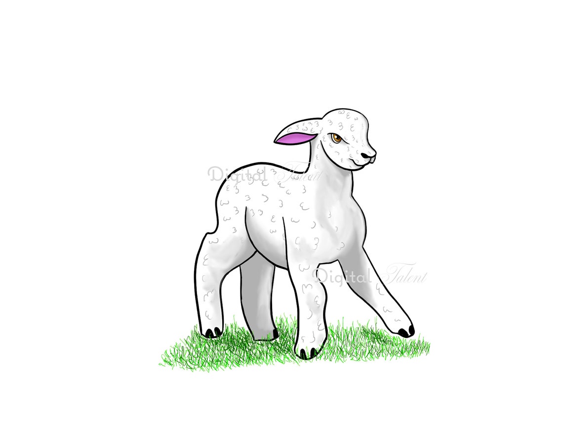 Hand Drawn Cartoon of One Angry Lamb. Svg, Jpg, Png Files. Ideal Piece ...