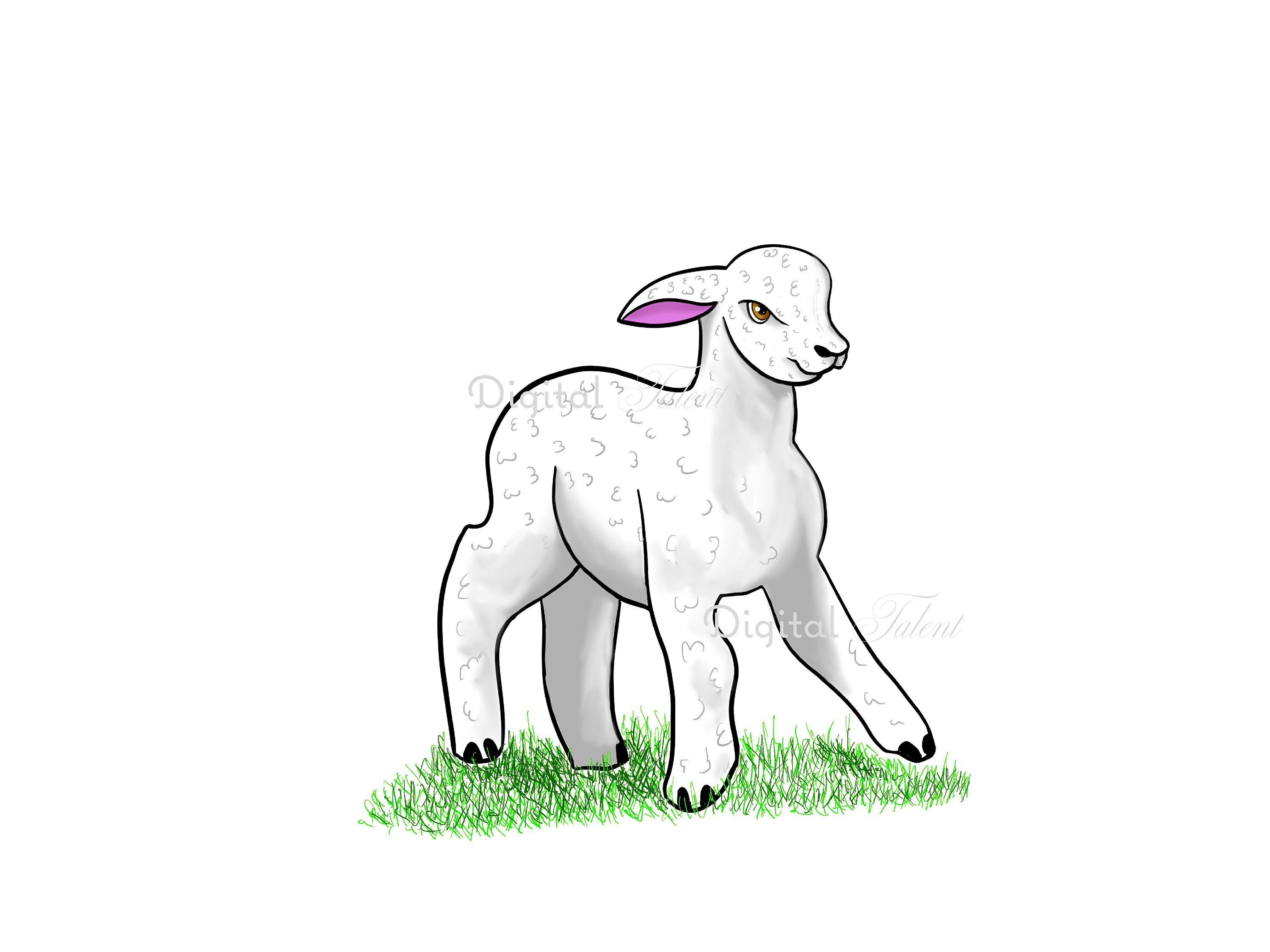 Hand Drawn Cartoon of One Angry Lamb. Svg, Jpg, Png Files. Ideal Piece ...