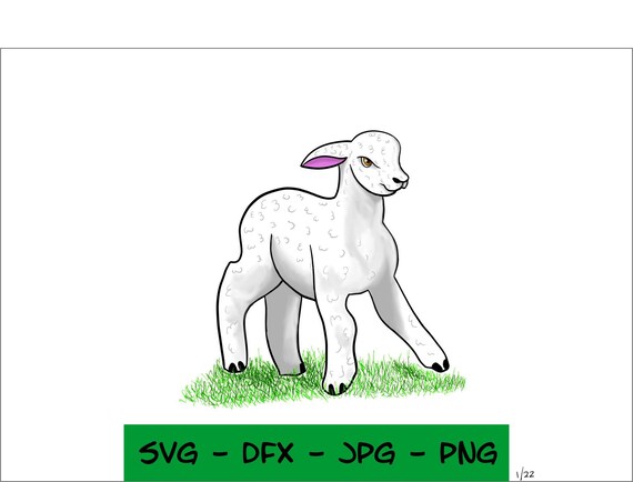 Hand Drawn Cartoon of One Angry Lamb. Svg Jpg Png Dfx | Etsy