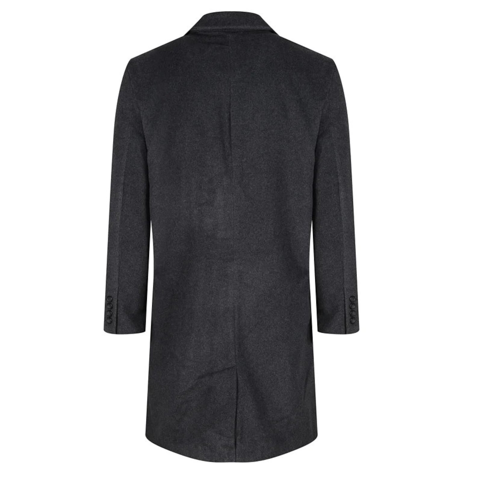 Mens Overcoat Covert Coat Winter Warm Wool Single Breasted Classic Long ...