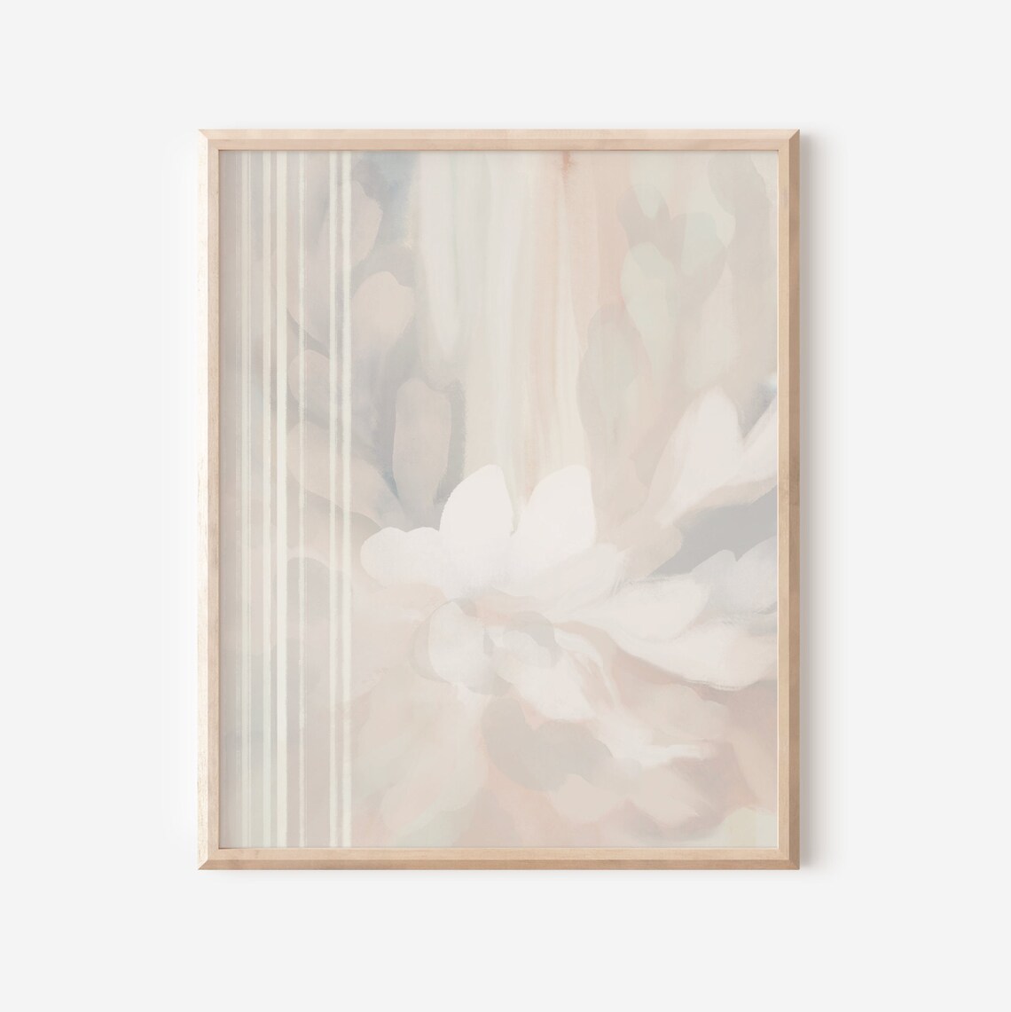 Neutral Color Palette Abstract Floral Printable Wall Art - Etsy