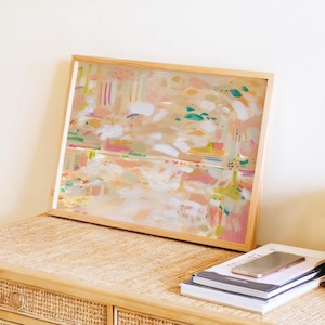 Colorful Coastal Landscape Art Print | Abstract Digital Download in ...