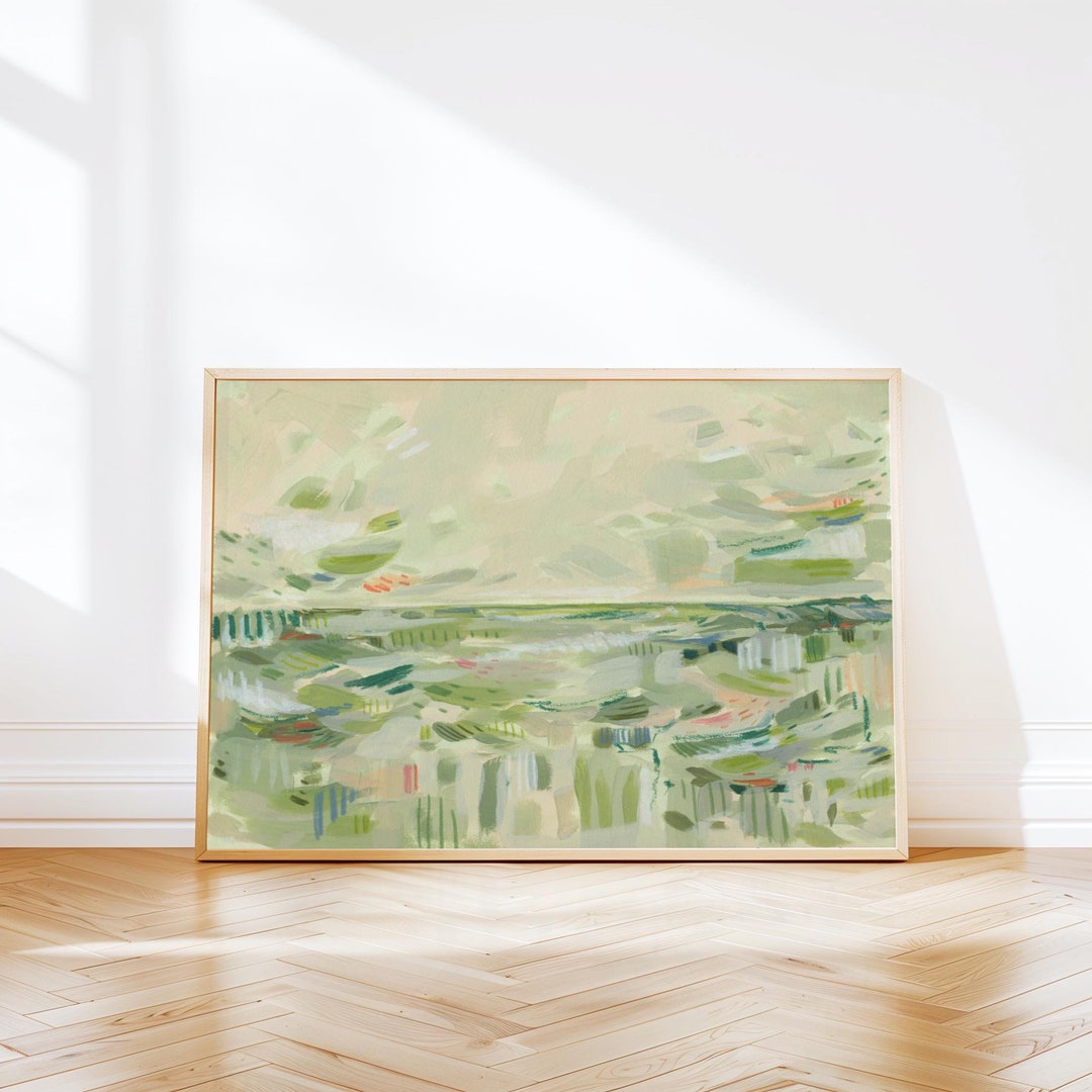Muted Abstract Landscape Digital Download Art Print | Gestural Fine Art ...