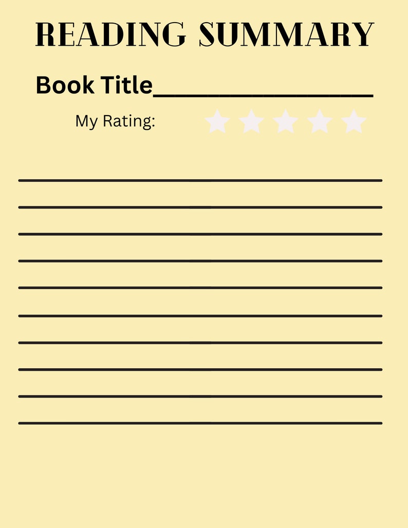 Reading Journal, Printable Reading Journal, Printable to Be Read List ...