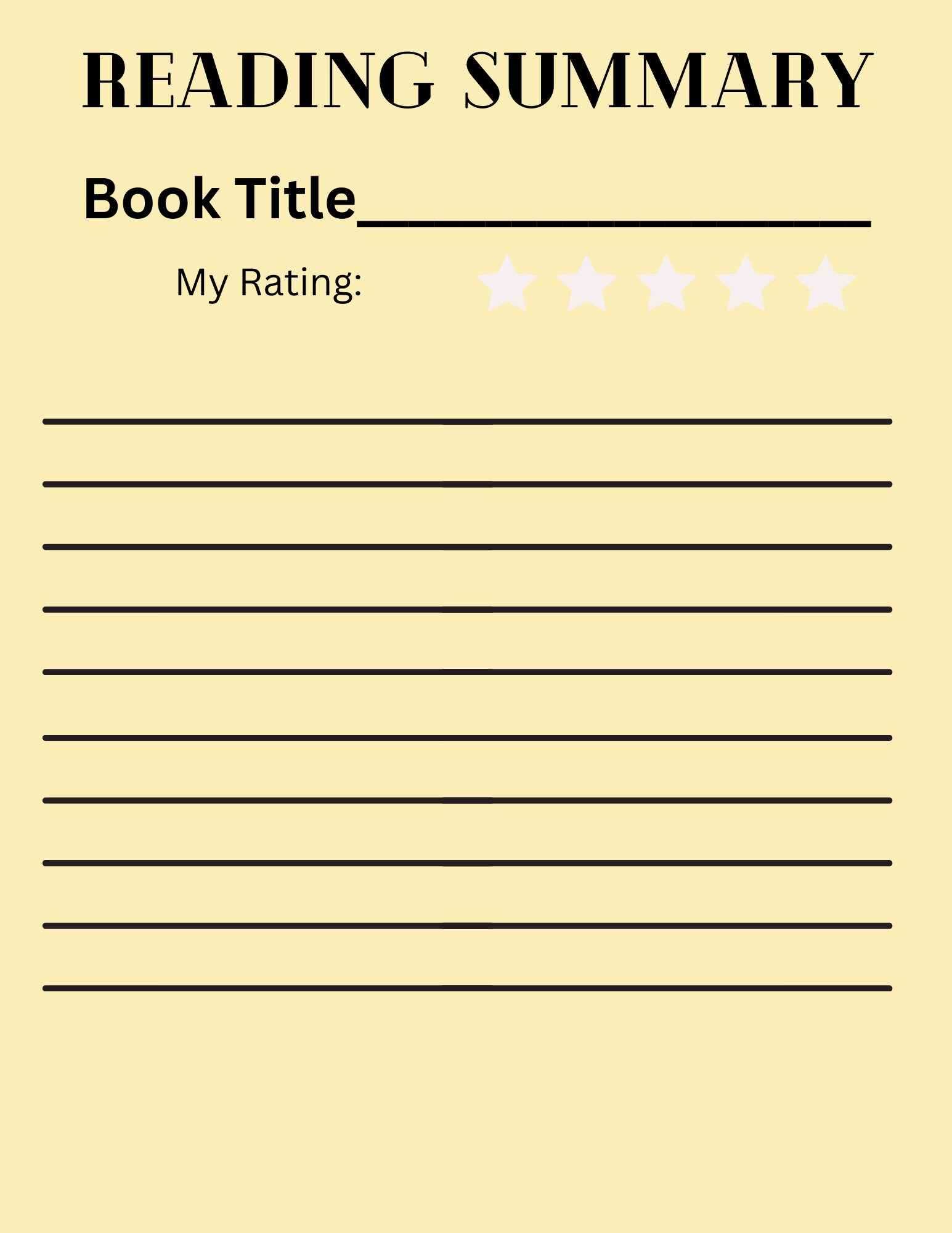 Reading Journal, Printable Reading Journal, Printable to Be Read List ...
