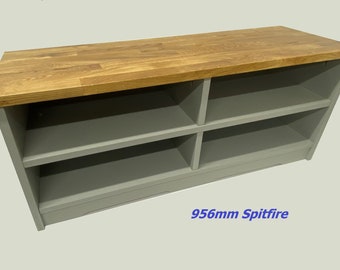 Extra Deep & Long Wooden Shoe Bench, 30cm Deep Shoe Rack, Solid Pine ...