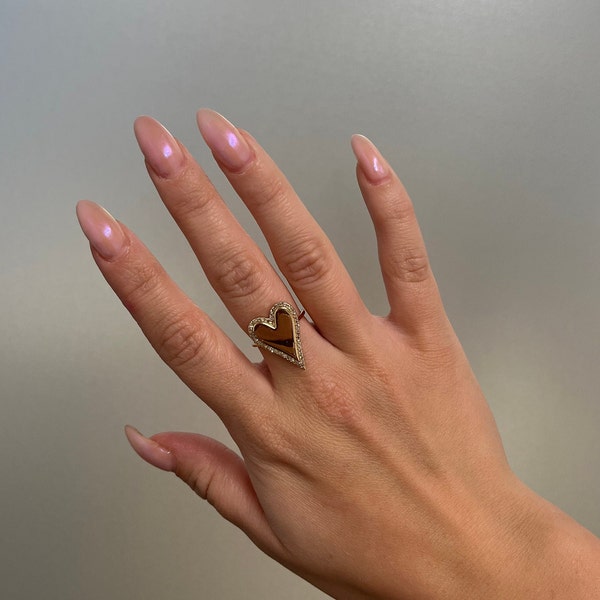 Diamond Outline Ring - Etsy