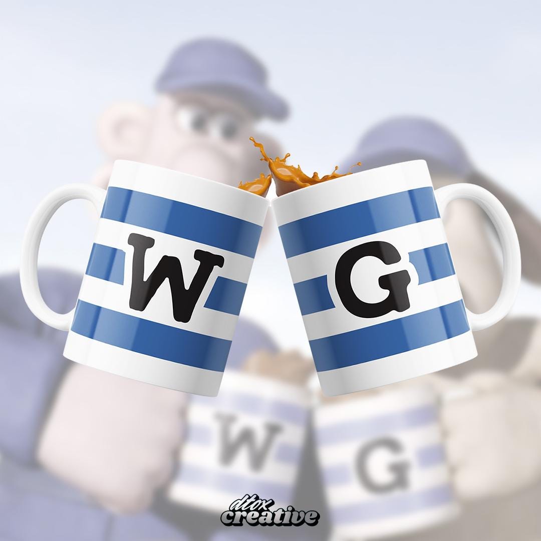W & G Wallace and Gromit Pair of Mugs - Etsy UK