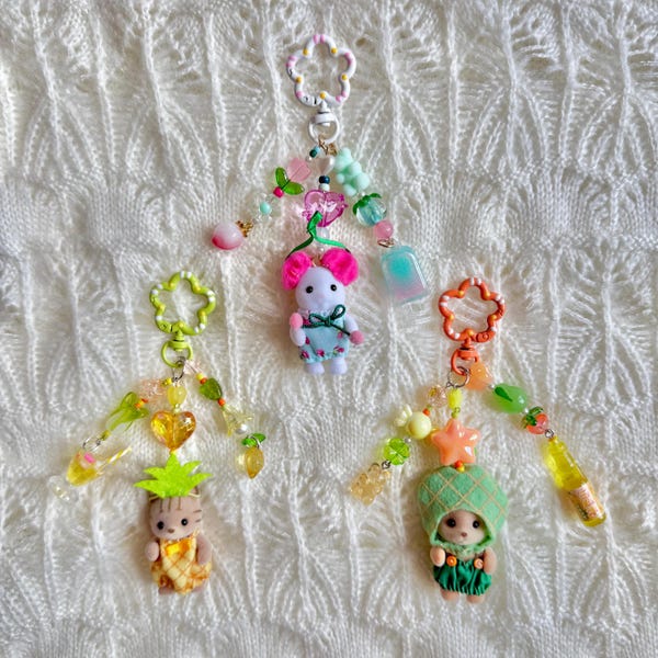 Calico Critter Keychain Cherry - Etsy