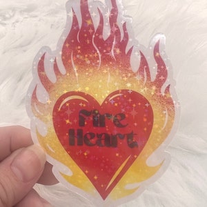 Throne of Glass Holographic Sticker - “fireheart”, TOG Waterbottle ...