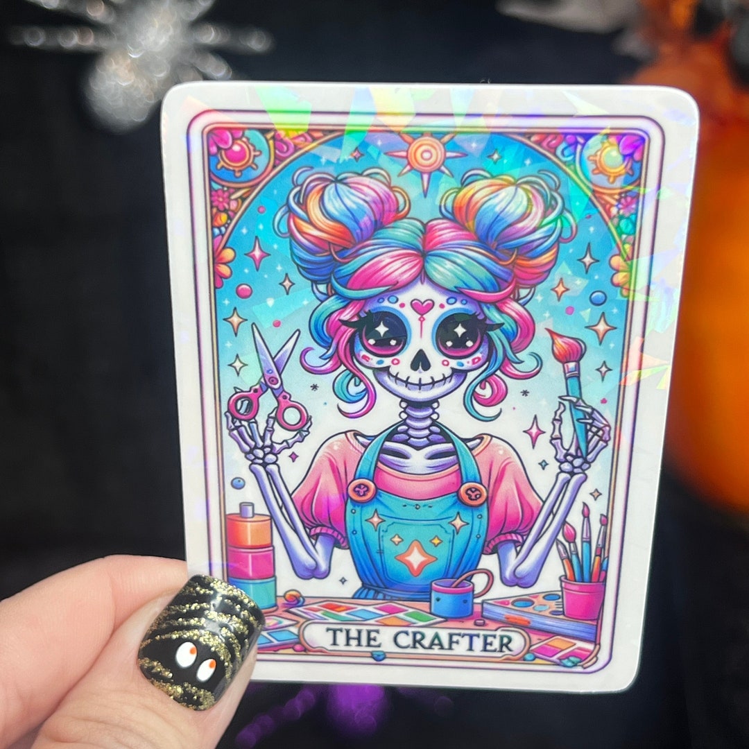 The Crafter Tarot Card Sticker Holographic Crafty Sparkly Decal ...