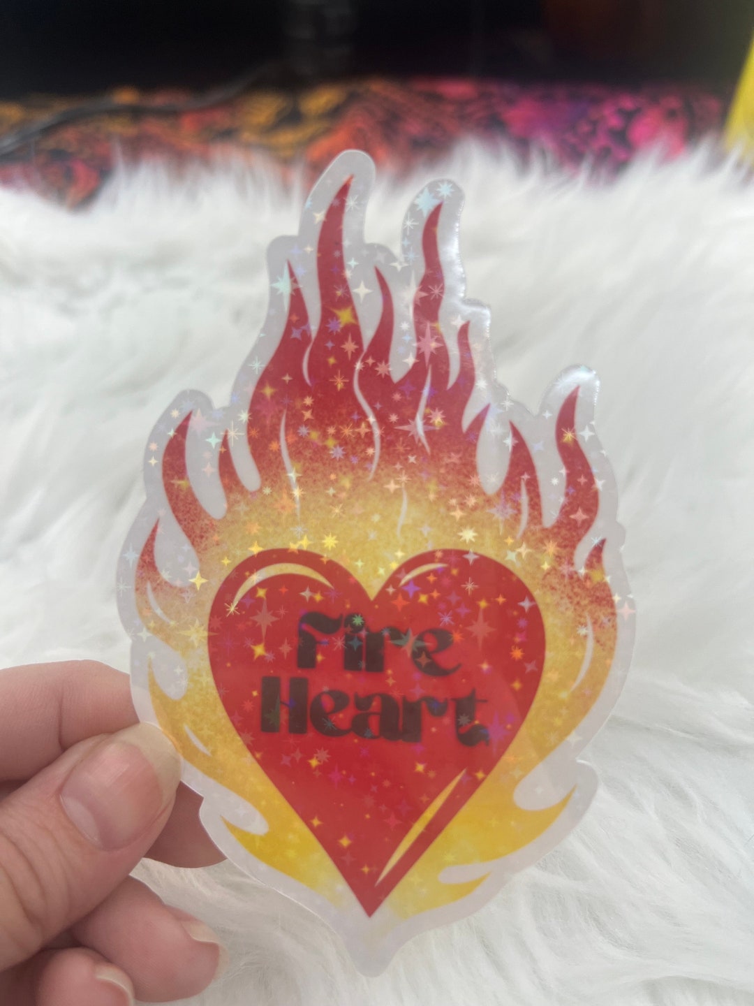 Throne of Glass Holographic Sticker - “fireheart”, TOG Waterbottle ...
