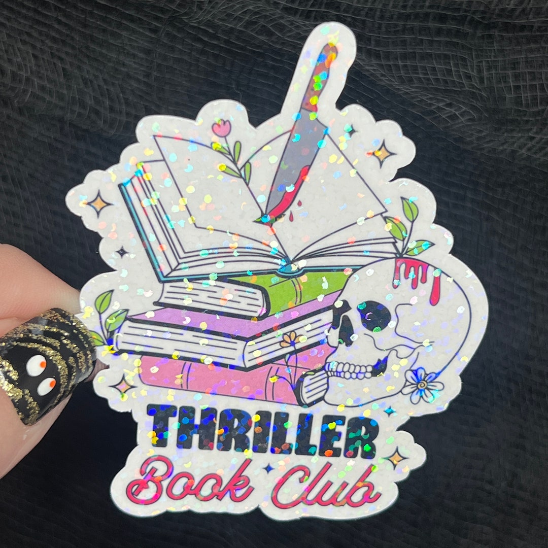 Thriller Book Club Holographic Sticker Decal, Spicy Dark Romance ...