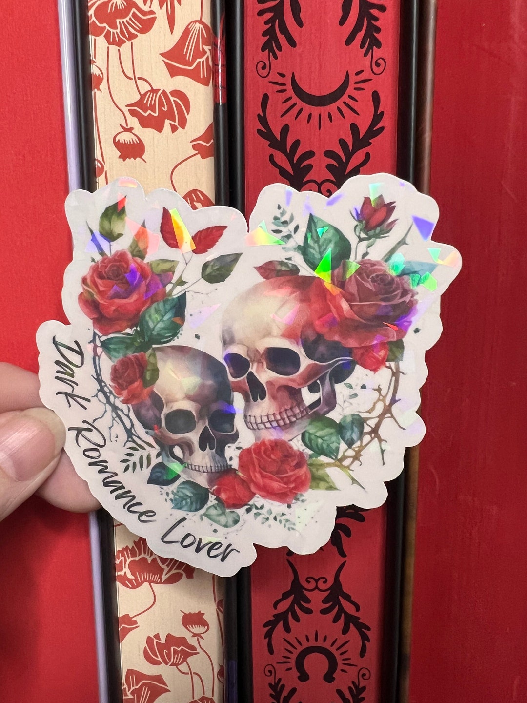 Dark Romance Lover Holographic Sticker, Spicy Romance Decal, Booktok ...