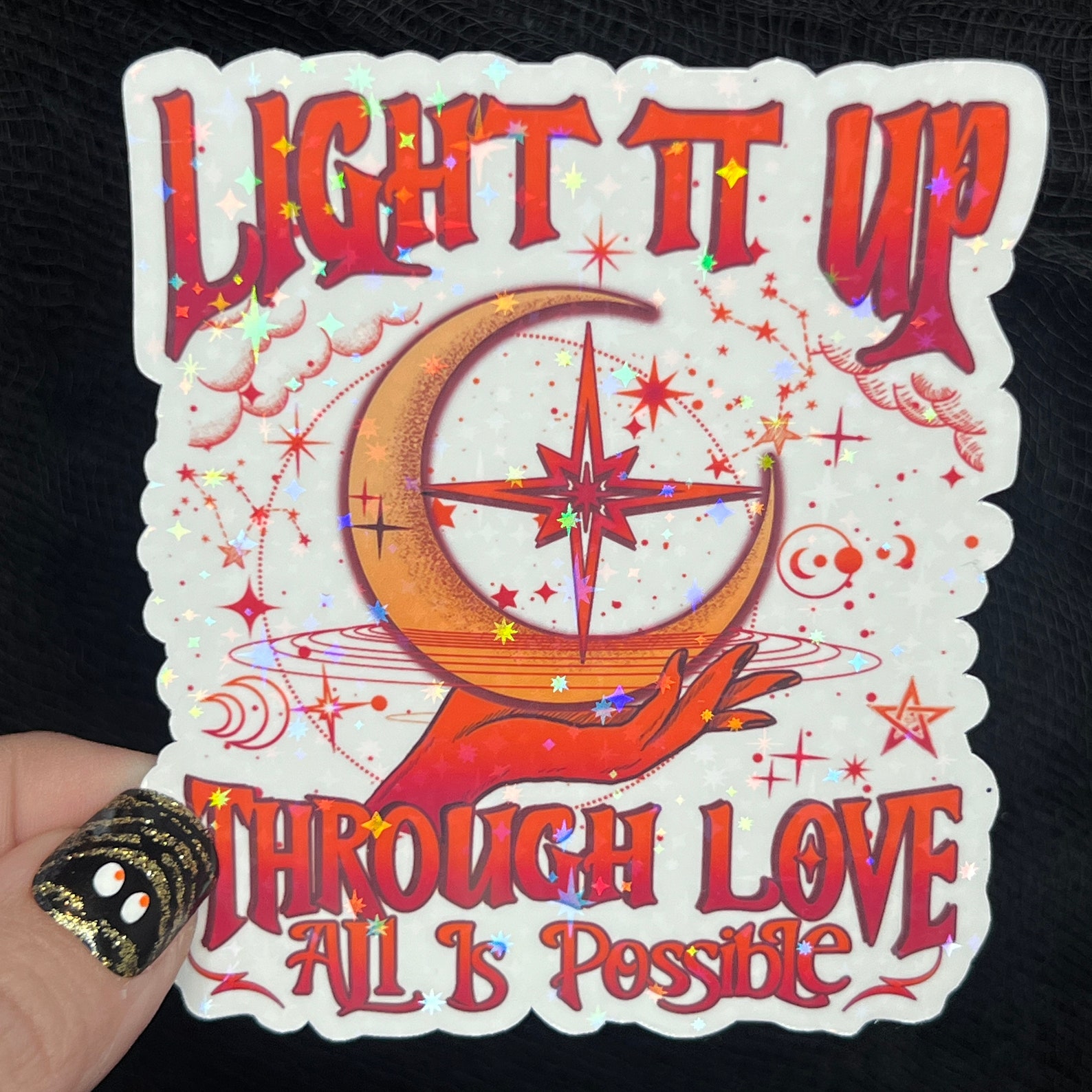 Red Crescent City Light It up Through Love All is Possible Holographic ...