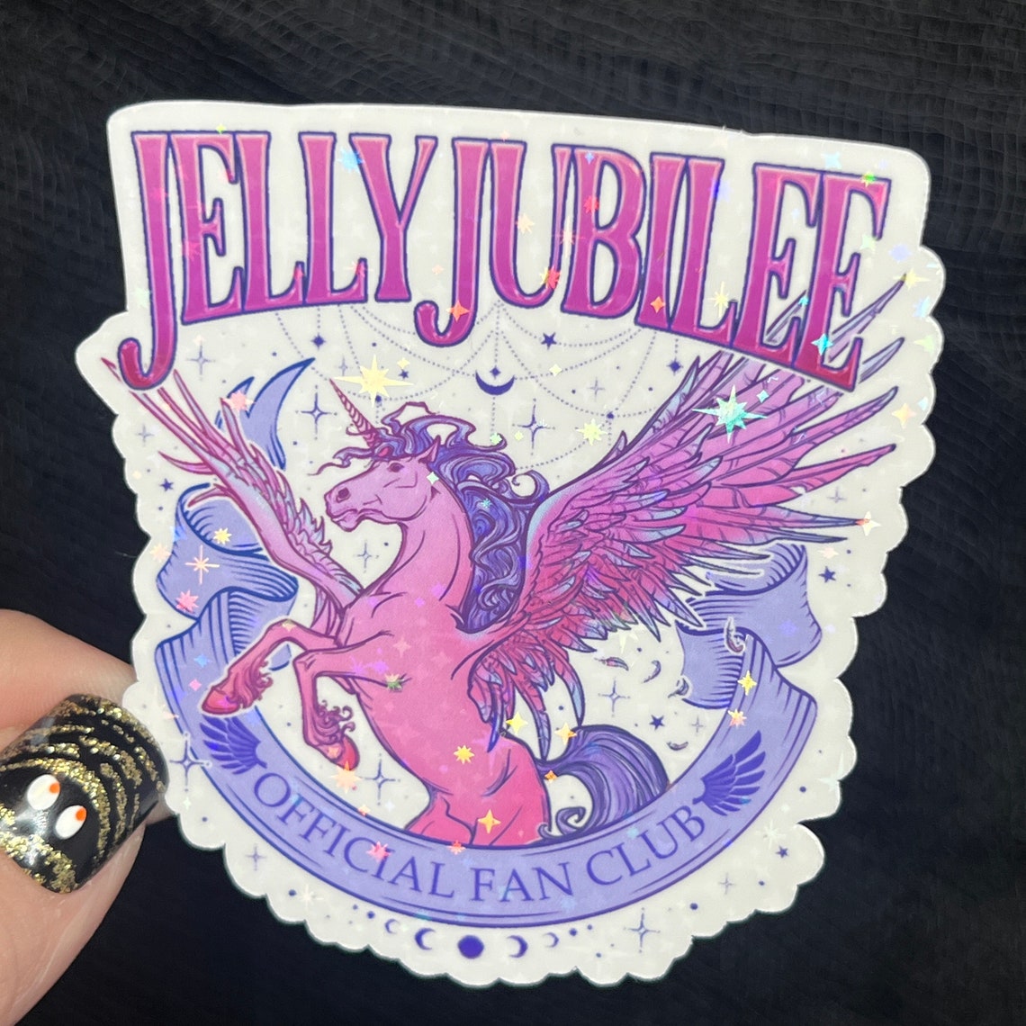 Jelly Jubilee Pink Pony Holographic Sticker, HOSAB HOEAB Hofas Decal ...