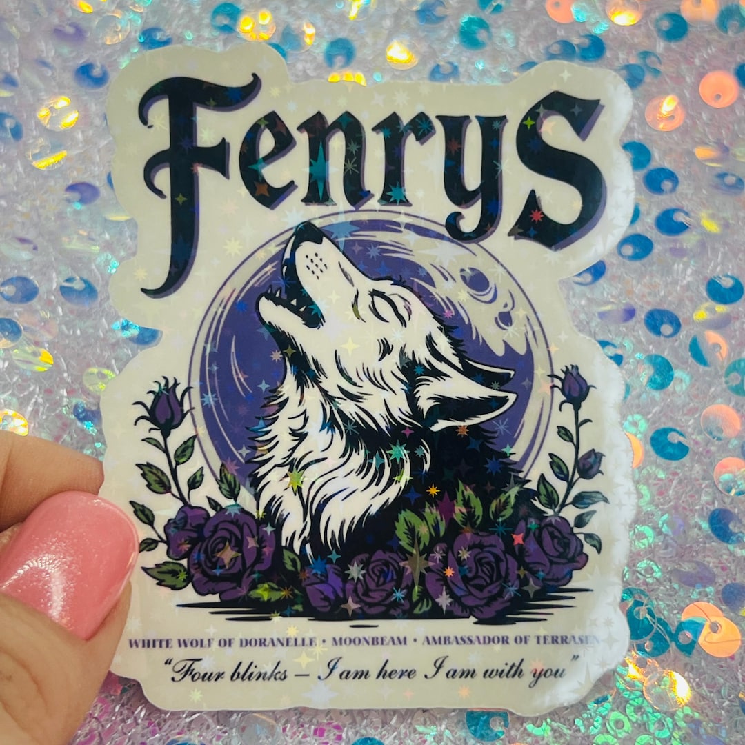 Fenrys Sticker Throne of Glass Inspired Holographic Wolf Sticker ...