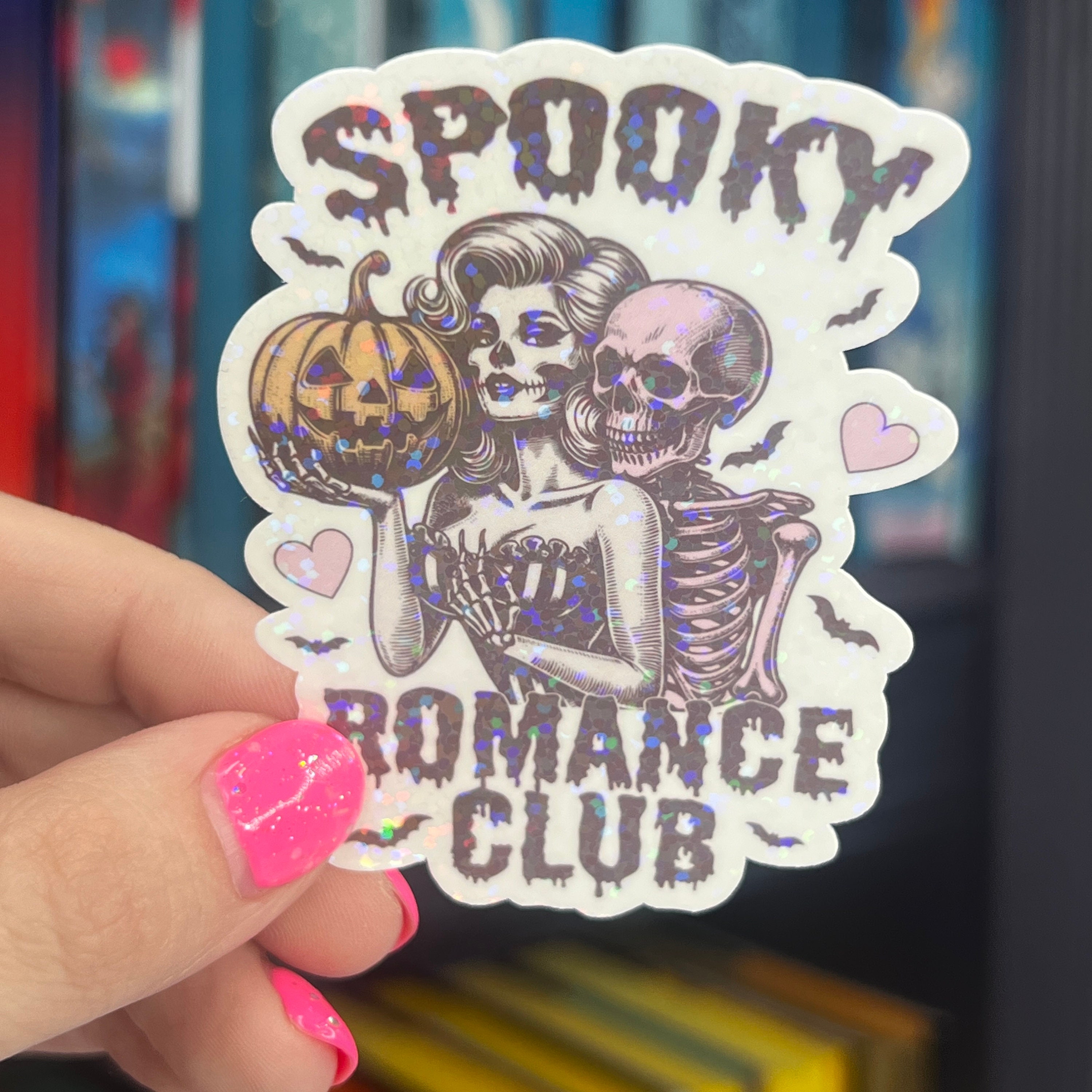 Spooky Romance Club Holographic Sticker, Spicy Dark Romance, Booktok ...