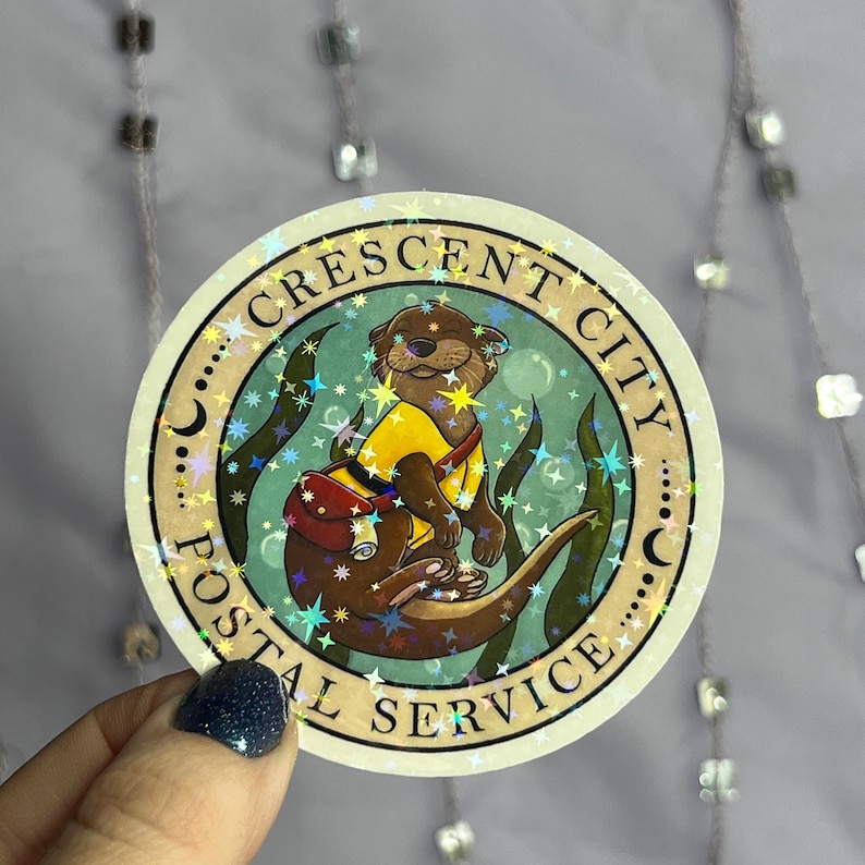 Crescent City River Otter Postal Service Holographic Sticker, HOSAB ...
