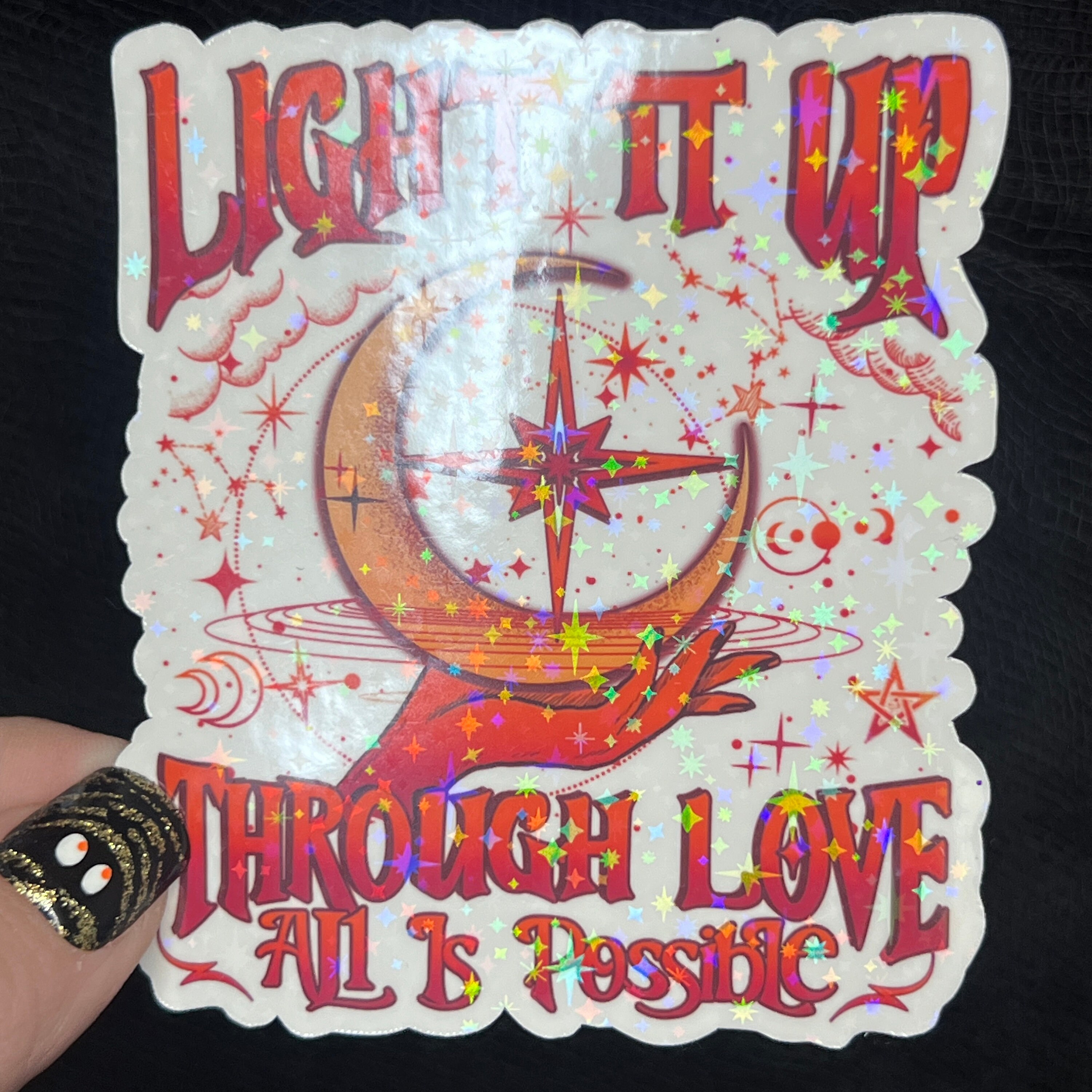 Red Crescent City Light It up Through Love All is Possible Holographic ...