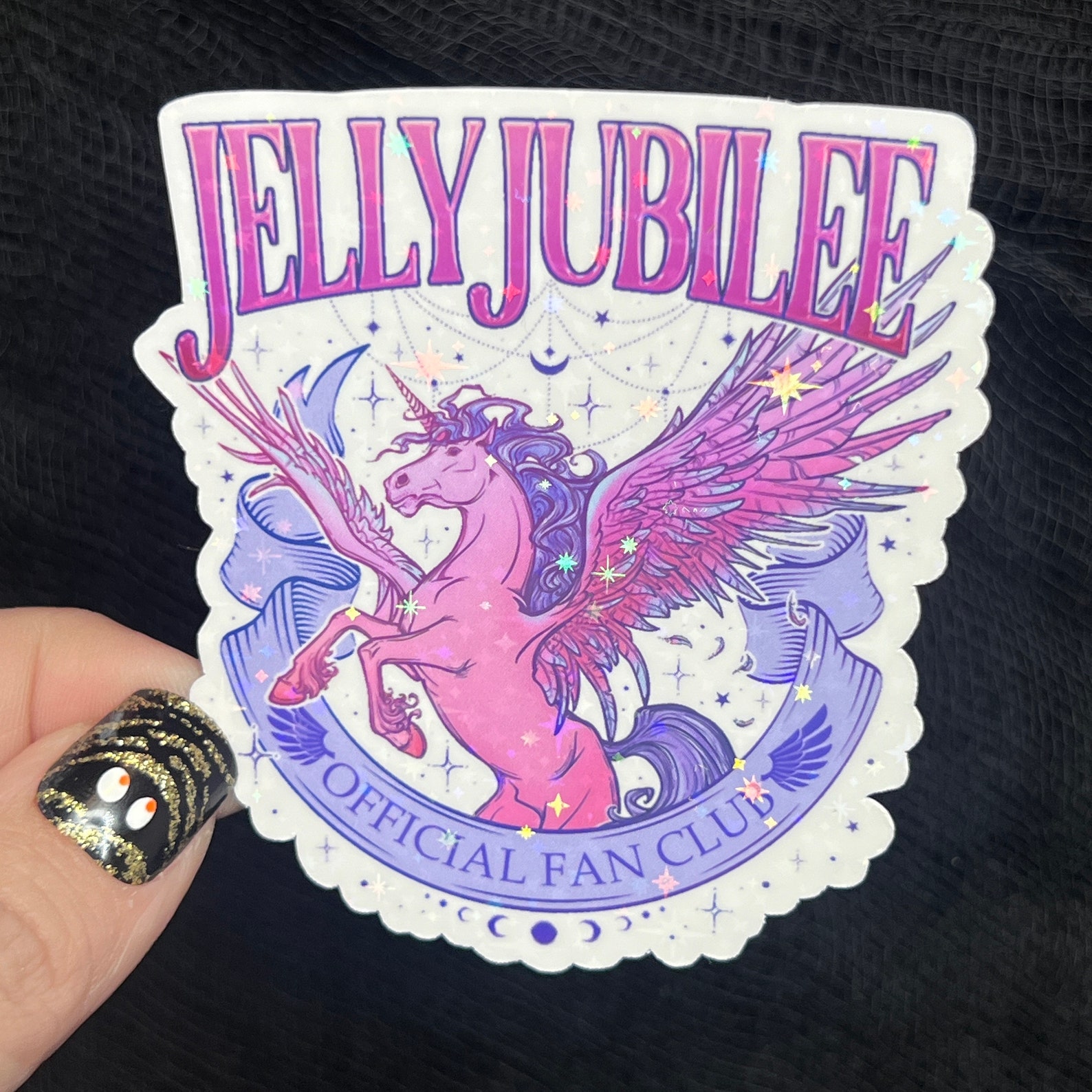 Jelly Jubilee Pink Pony Holographic Sticker, HOSAB HOEAB Hofas Decal ...