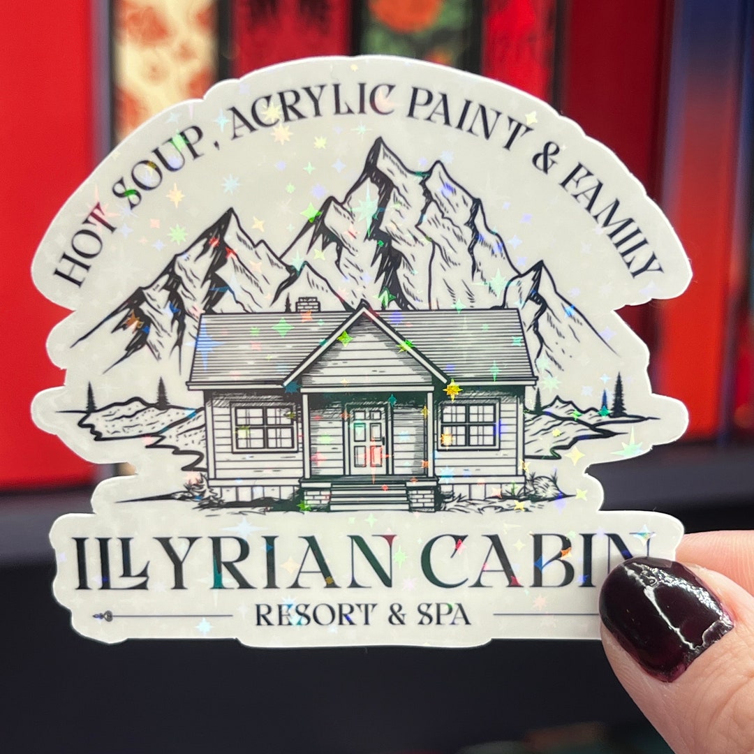 The Illyrian Cabin ACOTAR Holographic Sticker SJM Lover Sparkly Decal ...