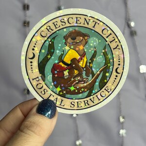 Crescent City River Otter Postal Service Holographic Sticker, HOSAB ...